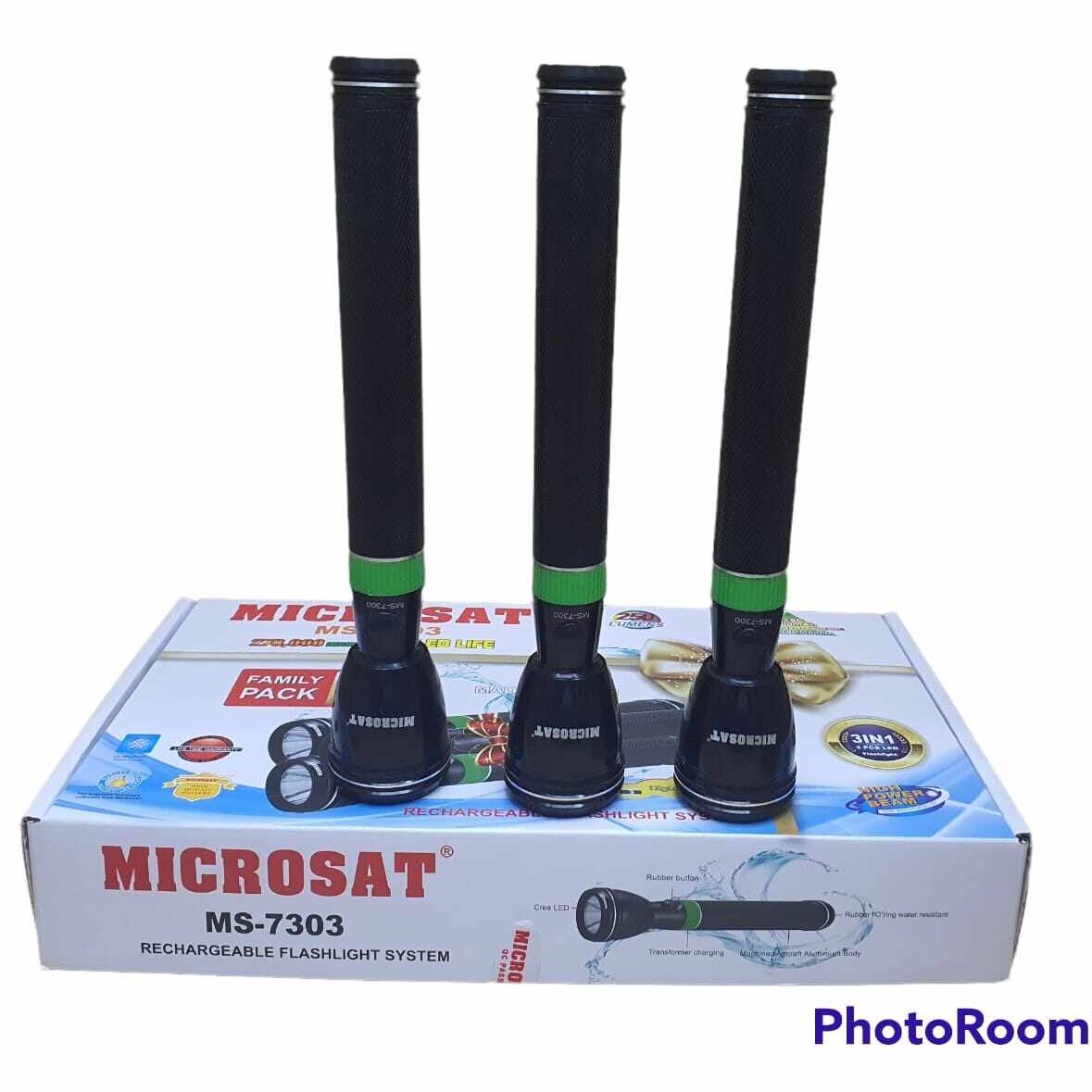 Original MICROSAT MS-7303 Torch light Japan Flashlight Rechargeable ...
