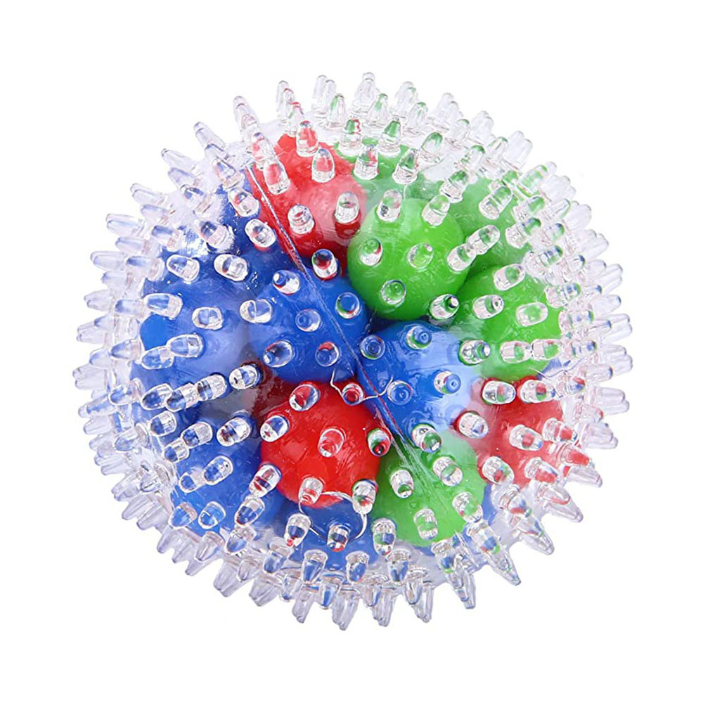 【Yibei Fairy Tale Toy City】Rainbow Ball TPR Fidget Built-In DNA Colored ...