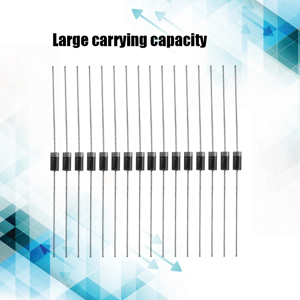 100pcs 1N4007 1000V 1A ไดโอด Rectifier ไฟฟ้าแรงสูง Rectifying Diodes ...