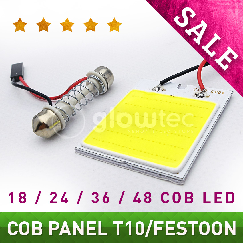 1pc 18 24 36 48 Smd Cob Led Panel Car Auto Bulb Dome Festoon Ba9s 3adapter Dc 12v Glowtec | Daraz.lk