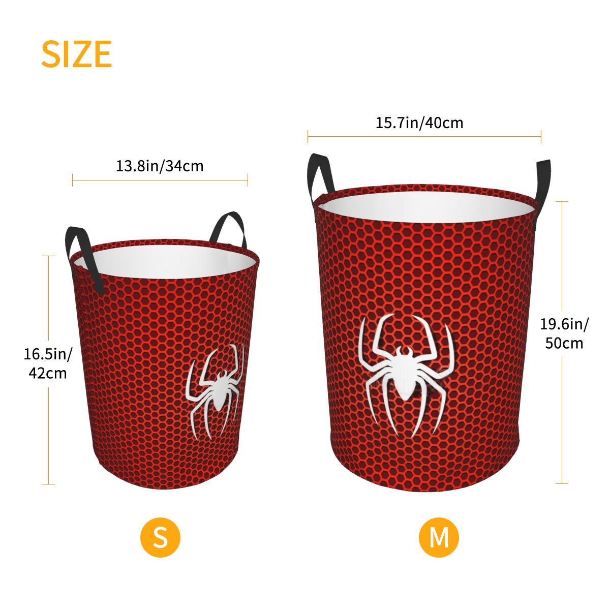 Custom Spider Cobweb Hexagon Laundry Basket Collapsible Spider Man ...