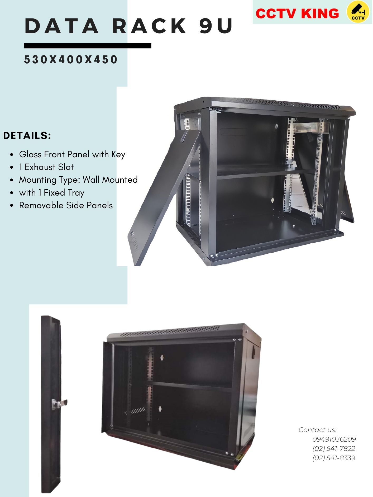 9U Server Rack 9u Data Cabinet Data Rack (For Self Assembly) Network ...