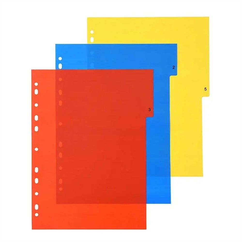 Binder Tabs 5/10/12/20/31Pages Index Separator Page PP Material Numbers ...