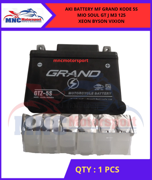AKI BATTERY MF GRAND KODE 5S MIO SOUL GT J M3 125 XEON BYSON VIXION ...