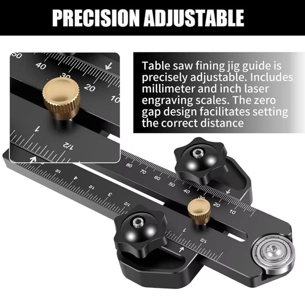 Efficient With Roller Woodworking Thin Rip Jig Precise Limit Position ...