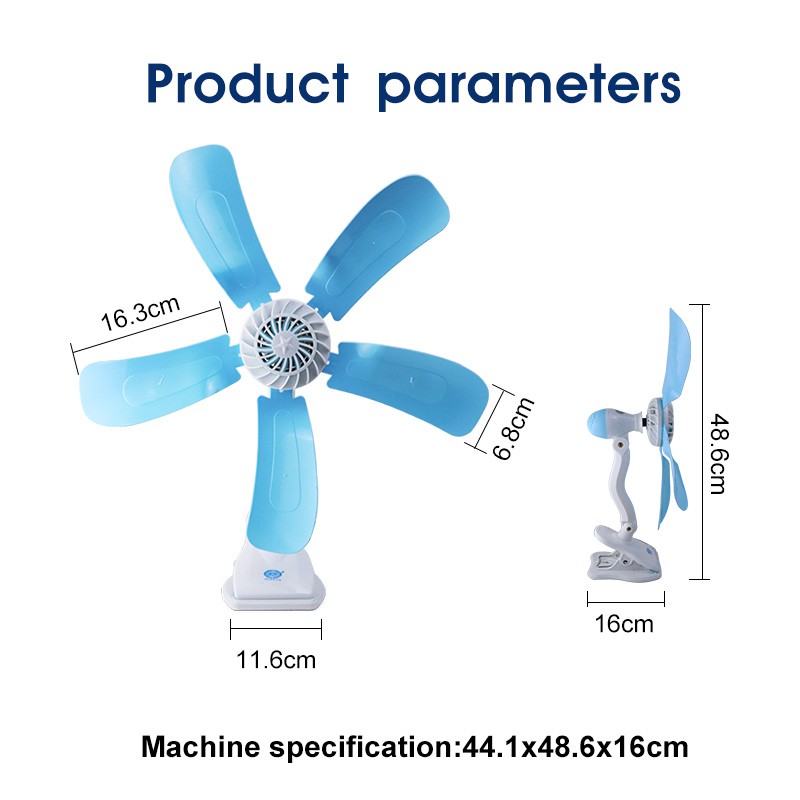 VGL 500JA5 Portable Clip Fan Big Size 5 Blades Electric Fan Table Clip ...