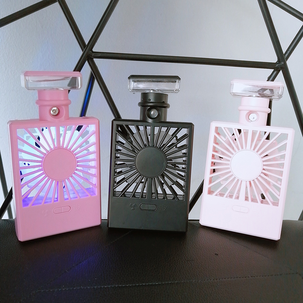 【Wildfolk Studio】Perfume Bottle Mini Summer LED Air Conditioner Cooler ...