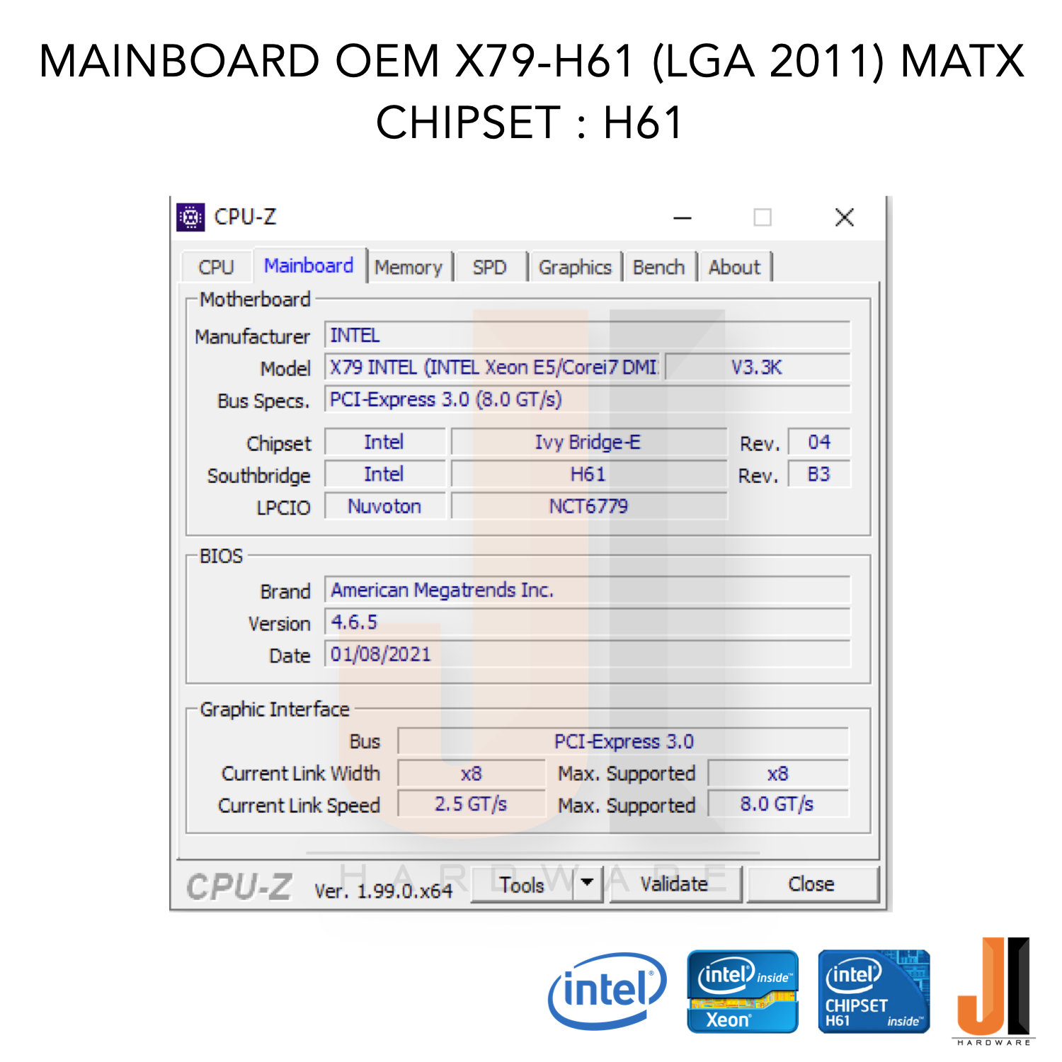 Mainboard OEM X79-H61 (LGA 2011-V1-V2-DDR3) (สินค้าใหม่สภาพดีมีฝาหลังมี ...