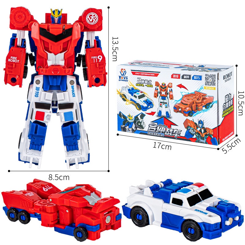 【tap Yee】ของเล่นรถ 2 ใน 1 รถแปลงรูปร่าง ของเล่นเด็ก โมเดลหุ่นยนต์ หุ่นยนต์แปลงร่าง ออฟติมัส
