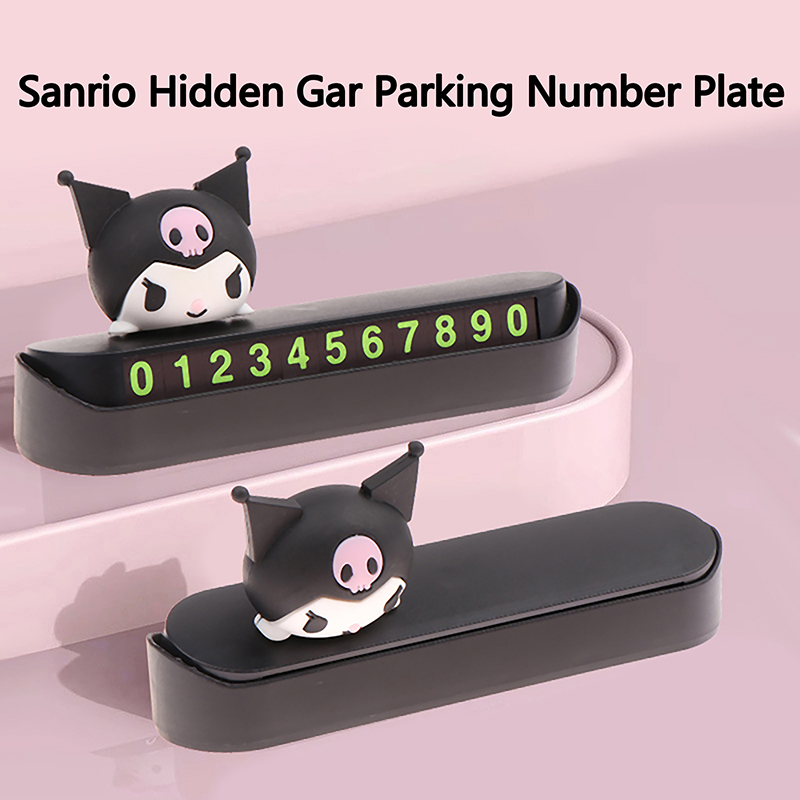 Sanrio Car Parking Sign Hidden Temporary License Plate Cute Hello Kitty ...