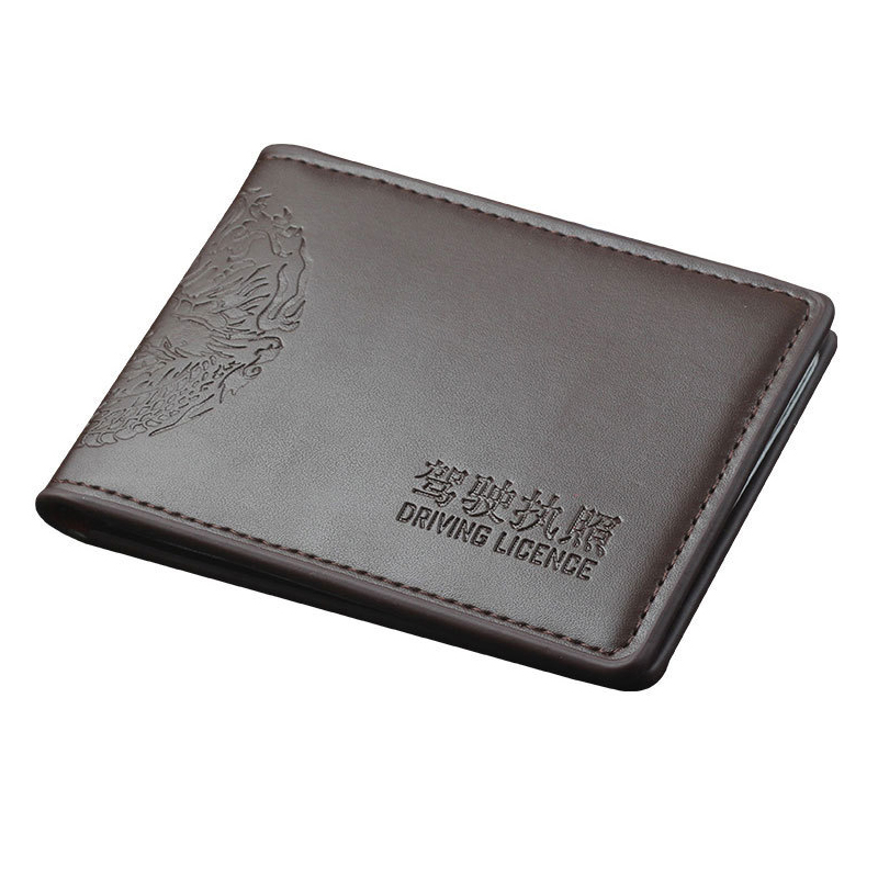 【Inkwell Tales】Driver License Holder Black/Brown Pu Leather Cover For ...