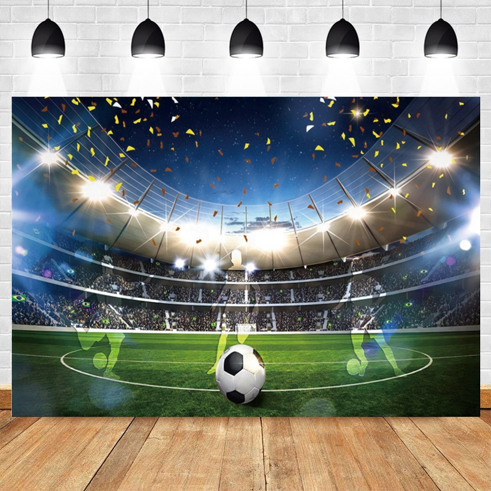 Football Photography Backdrop For Boy Birthday Party Decor Real Madrid ...