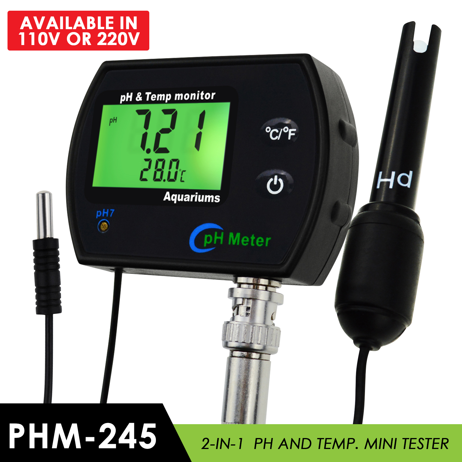 NEW 【Exclusive Discount】2-in-1 Combo PH Temperature Water Quality Meter ...