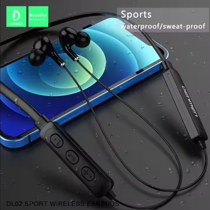 Denmen DL02 Wireless Sports 5.0 Bluetooth Earbuds Earphones Headphones With Mic | Daraz.lk