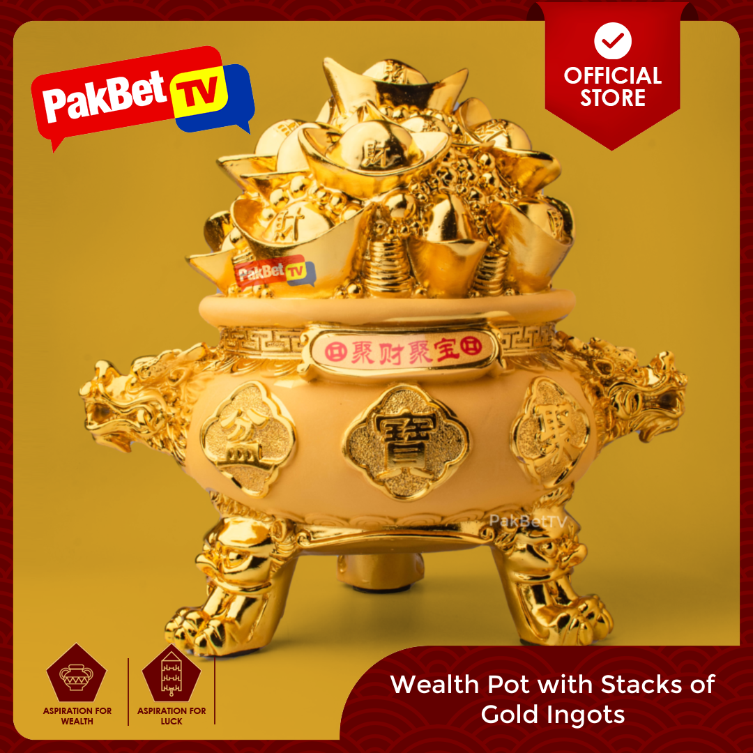 Wealth Pot with Stacks of Gold Ingots | Feng Shui by PakBet TV | Lazada PH