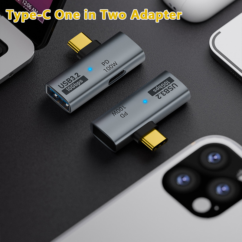 USB Type-C 10Gbps OTG 2in1 Adapter With 100W PD Charging Compatible For ...
