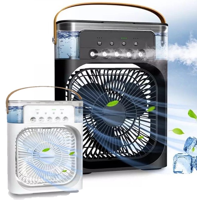 Air Cooler Fan 7 Color Portable Air Conditioner USB Mist Table Fan ...