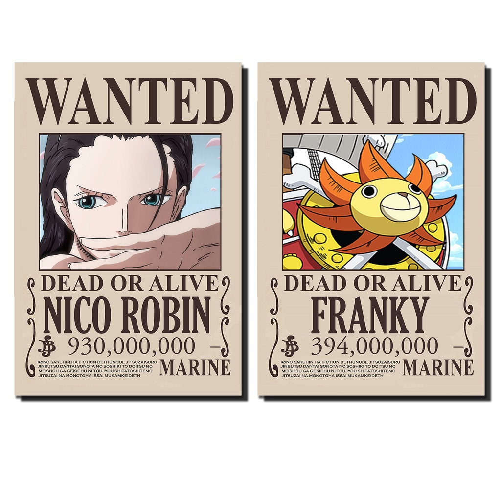 One Piece Franky Wanted Poster