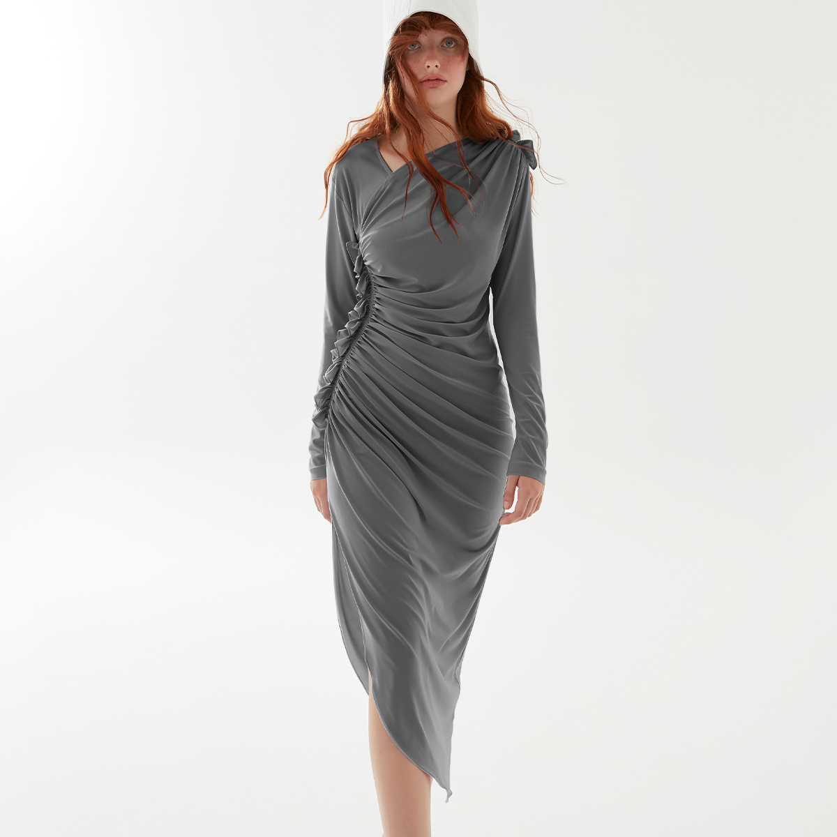 [SS22] JANESUDA Long lace dress with long sleeves เดรสยาว เดรสลูกไม้ยาว เดรสแขนยาว - MixASale