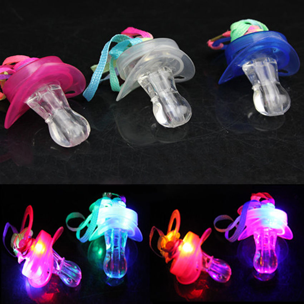 Fashion Pacifier Whistle Party Fun Toy LED Flashing Flash Glow Sticks ...