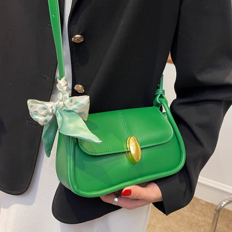 Green Square Shoulder Bags for Women Luxury Leather Crossbody Bag Small ...