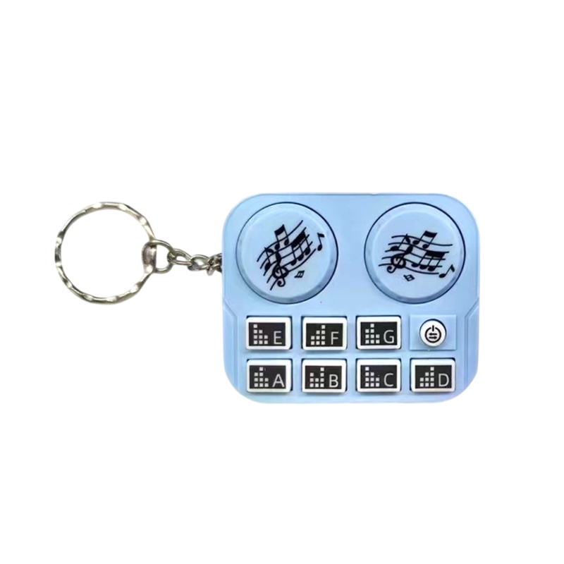 Creative Mini DJ Machine Music Keychain Funny Luminous Sound Toy ...