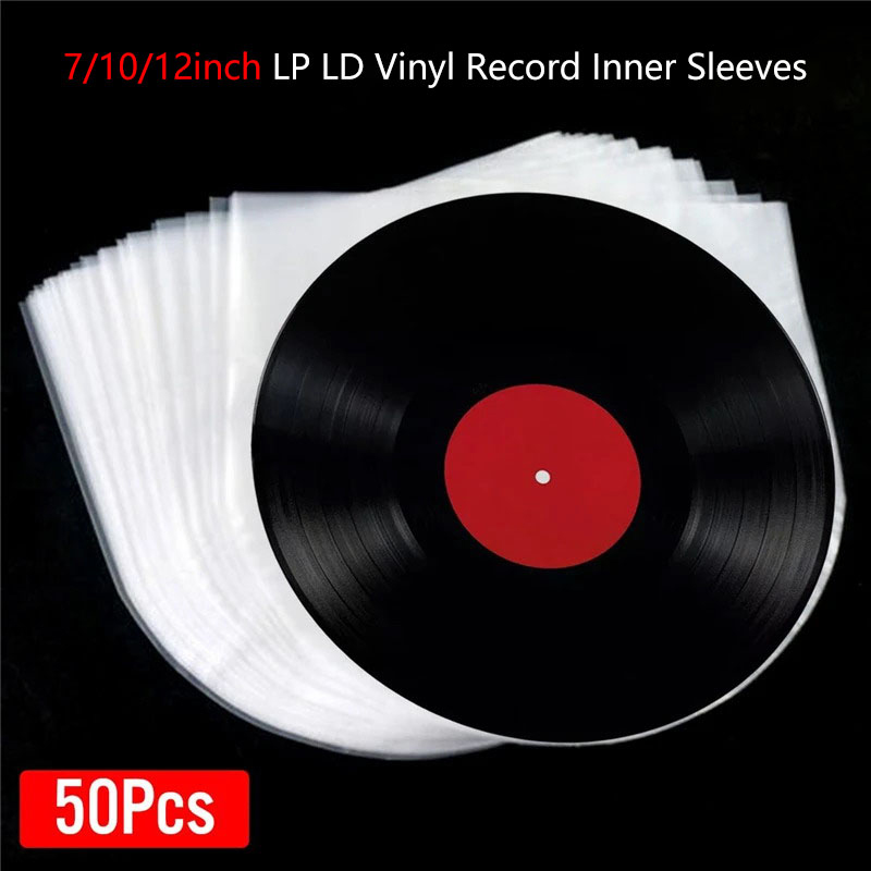 【2025 NEW】 50Pcs 7Inch Vinyl Record Protecter LP Record Plastic Bag ...