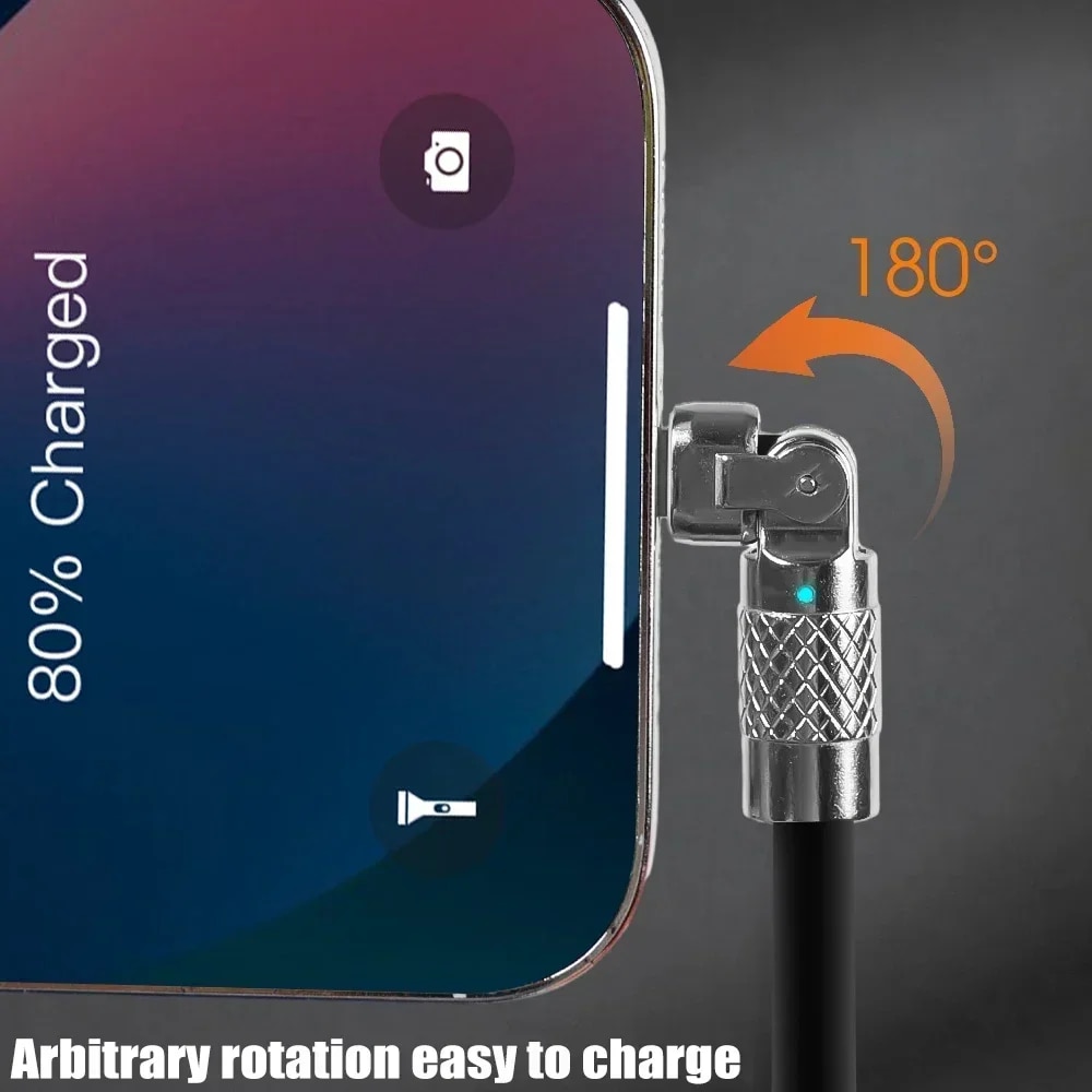 Unbreakable Zinc Alloy 120W 6A Fast Charging Data Cable Micro USB Wire ...