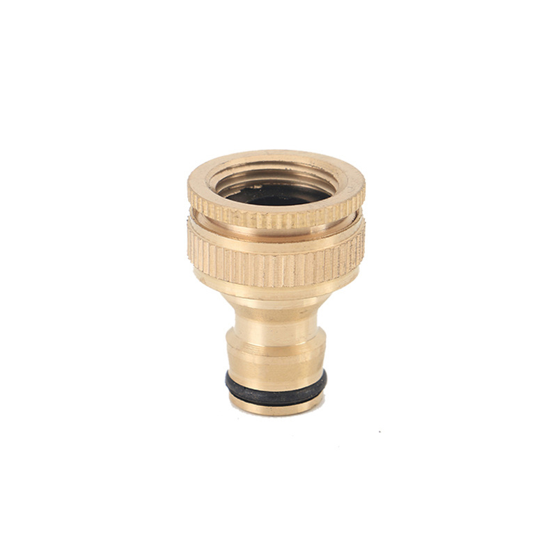 2 In 1 Universal Brass Garden Faucet Hose Quick Connector 1/2" 3/4" for ...