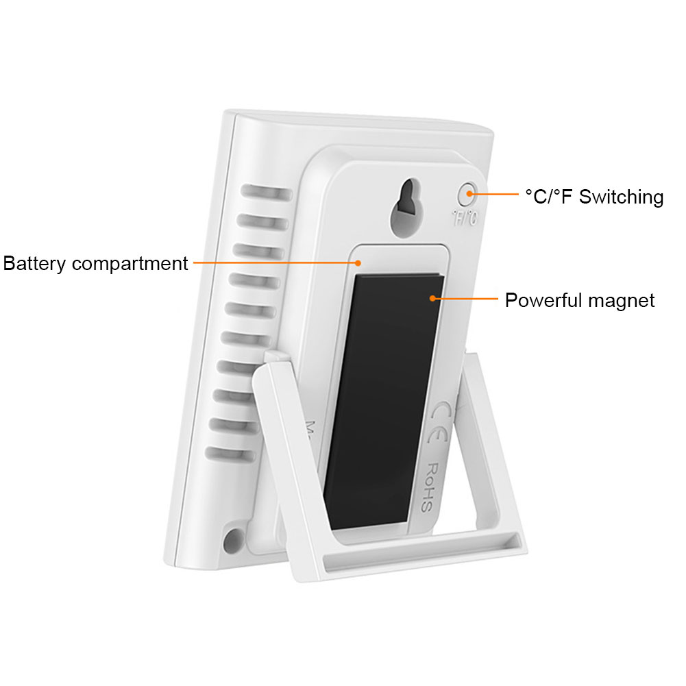 Indoor Backlight Magnetic Hygrometer Large Screen Temperature and ...