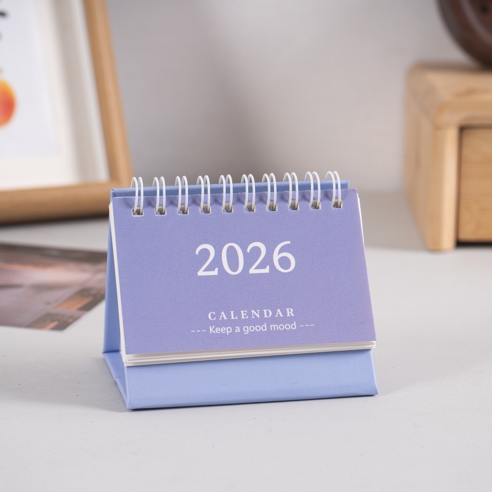 Simple Coil 2026 Desk Calendar Portable Desktop Decoration English ...