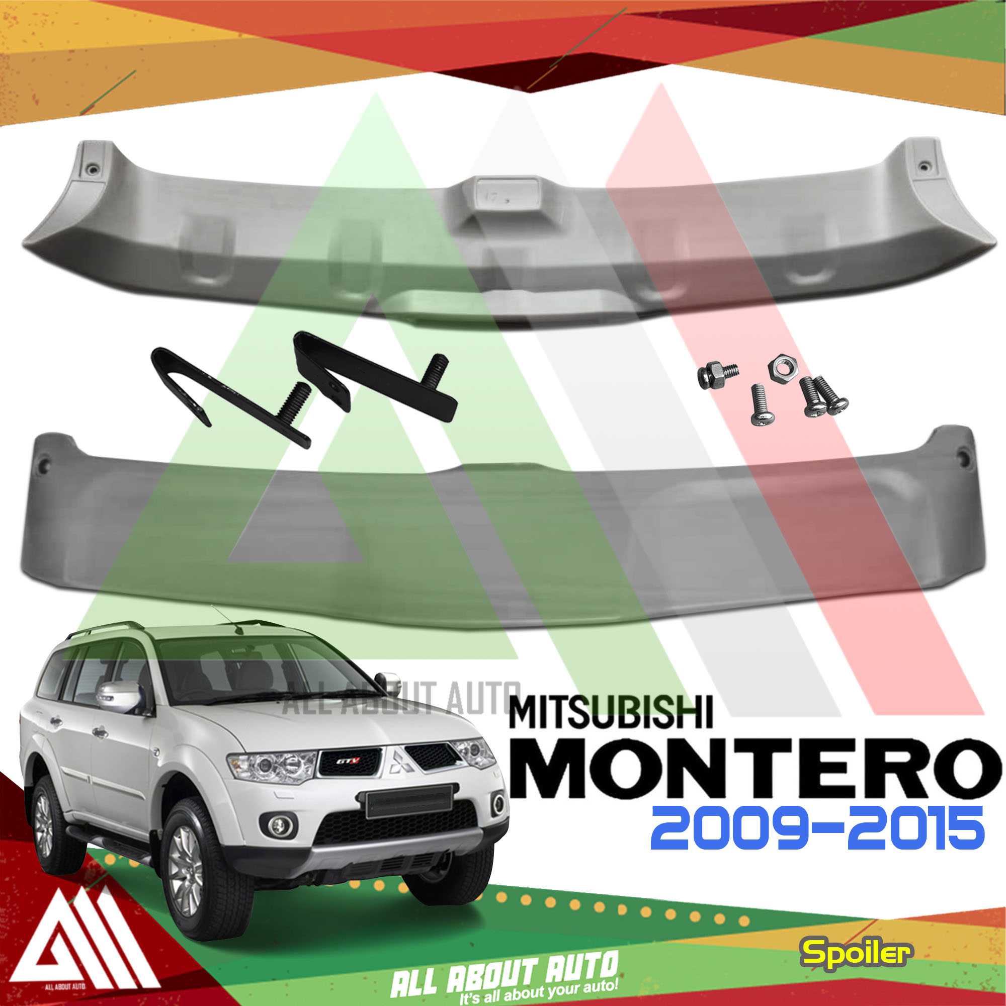 Mitsubishi Montero 2009-2015 Rear Trunk Spoiler Unpainted (2nd Design ...