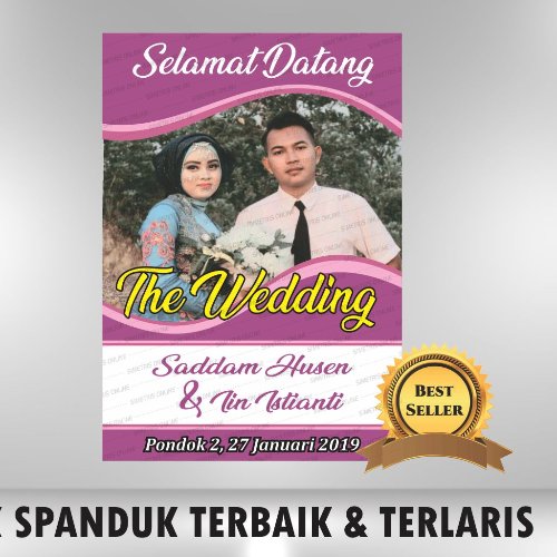 Spanduk wedding-pernikahan-nikah Bahan Flexy Ukuran 60x70 Cm | Lazada ...