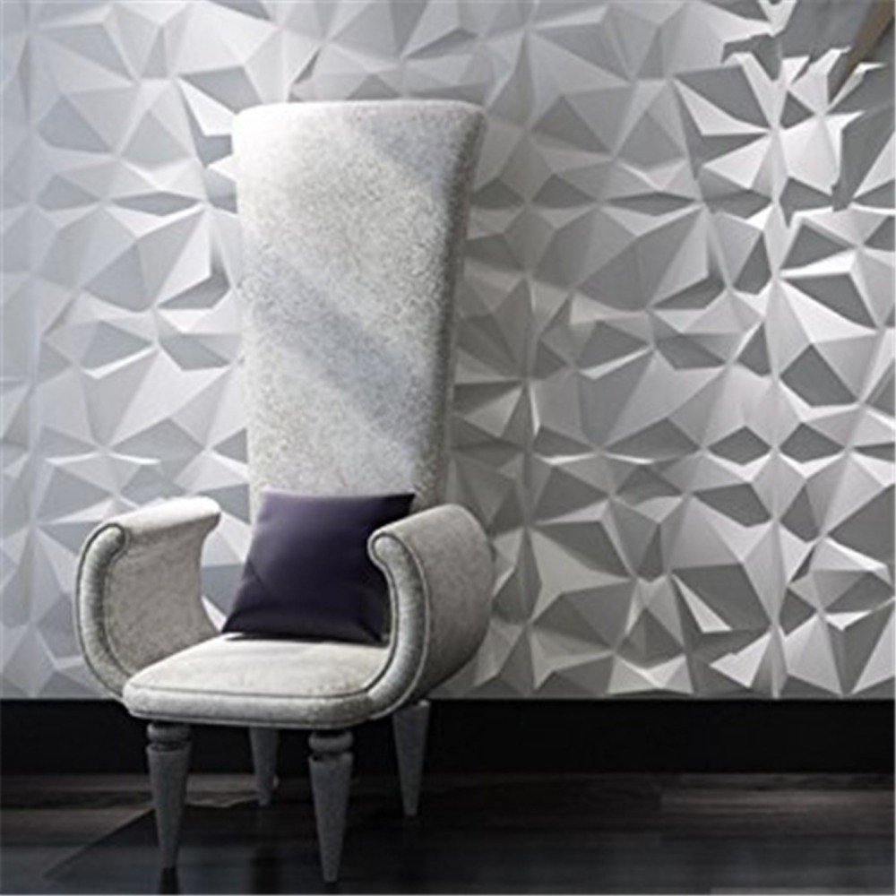 Soundproof White 3D Wall Panel Foam Brick Geometric Non-self-adhesive ...