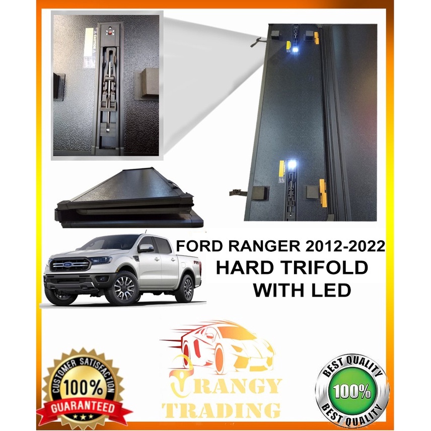 Ford Ranger 2012 to 2022 XLT , XLS , FX4 & Raptor Hard Tri Fold with ...