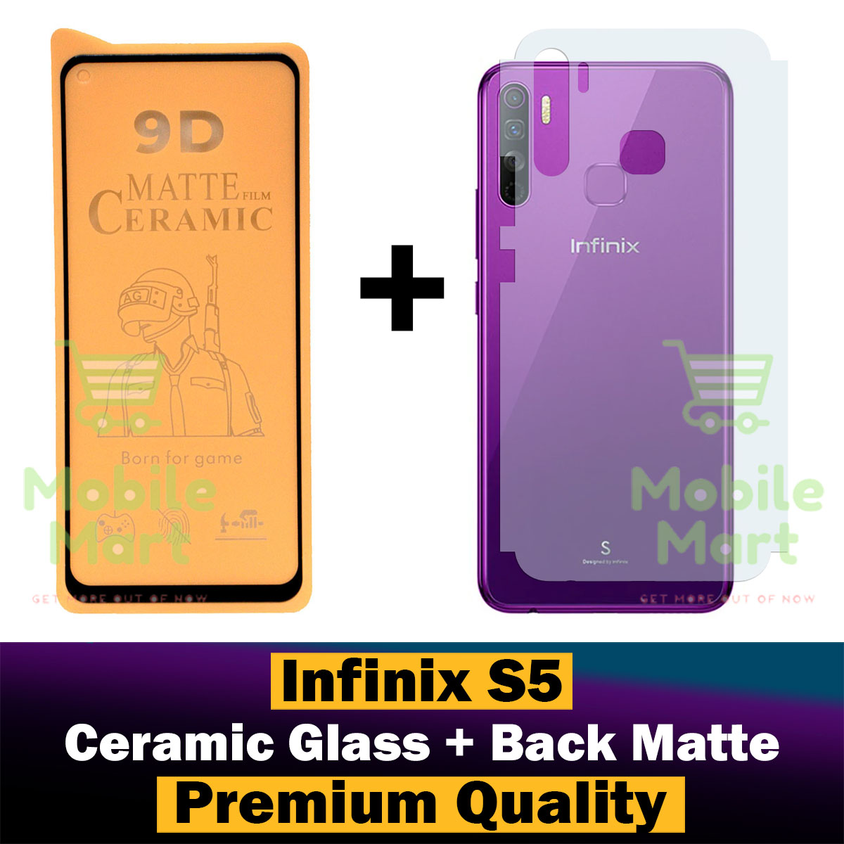 Infinix S5 Matte Glass Fiber Unbreakable Flexible Glass Protector ...