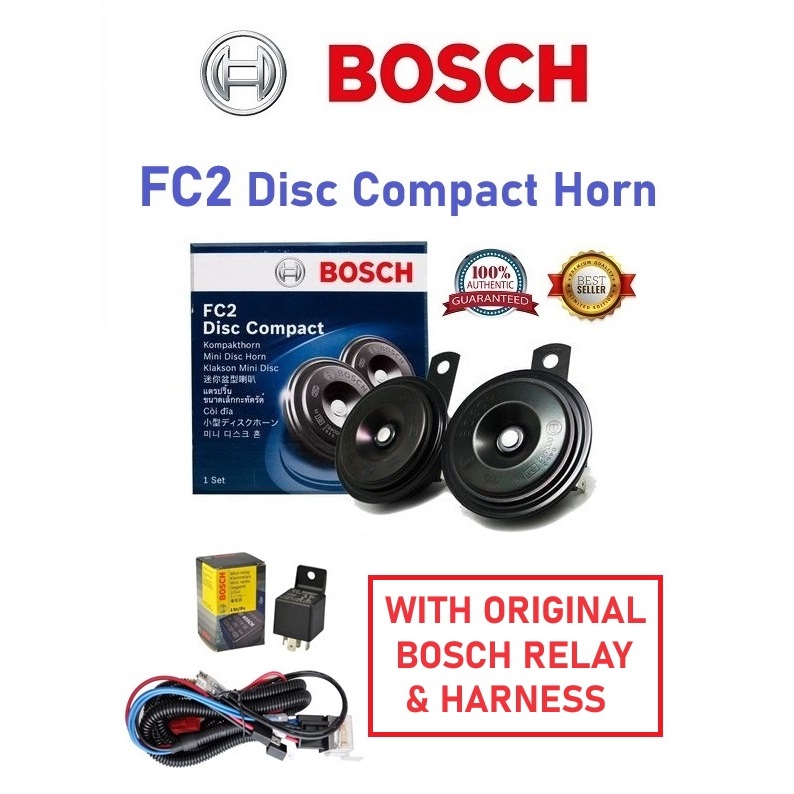 Original BOSCH FC2 Disc Compact Mini Disc Horn 12V 100 Authentic Small ...