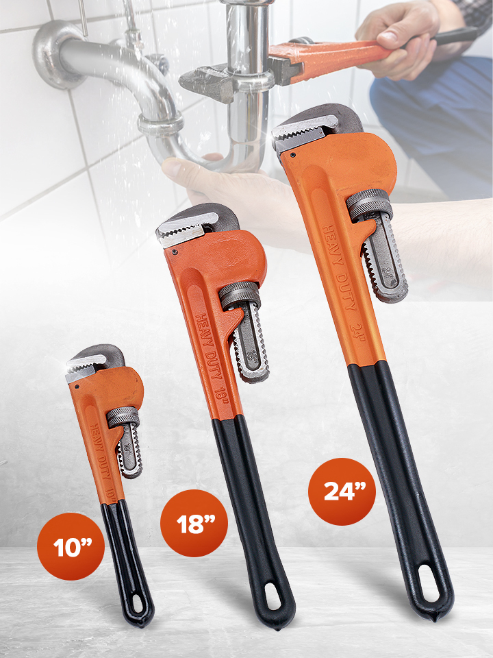 Inmazing 24 Inch Heavy Duty Adjustable Pipe Wrench Plumber Industrial ...