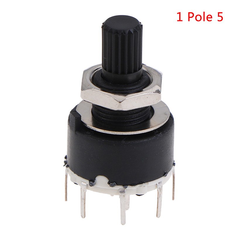 SR16MM Rotary Switch 2 Pole 3 4 position 1 Pole 5 6 8 Position Axis ...