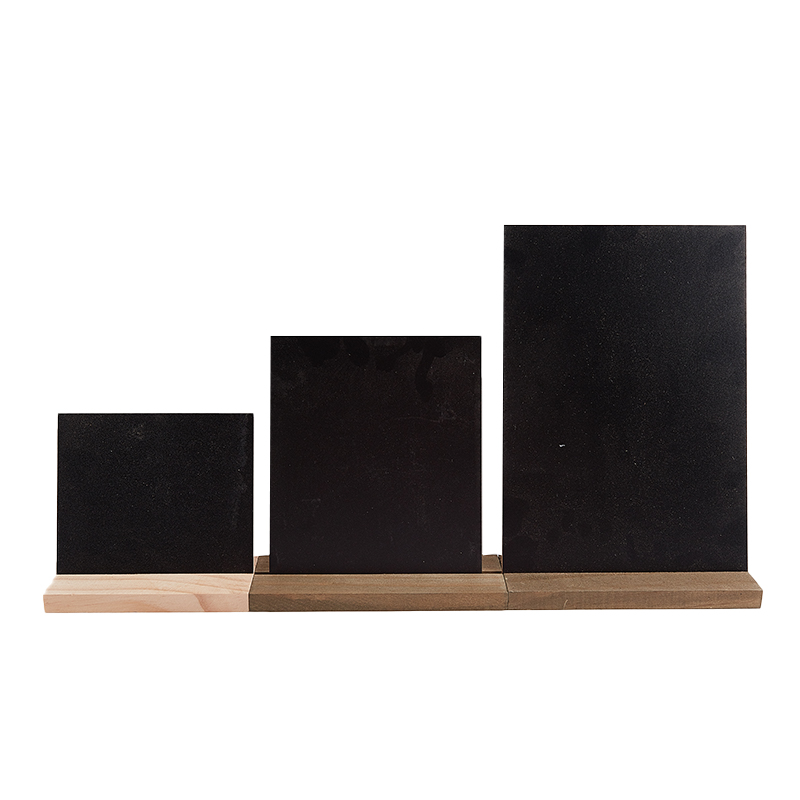 Message Board Display Sign Wooden Base Price Tag Black Chalkboards Memo ...