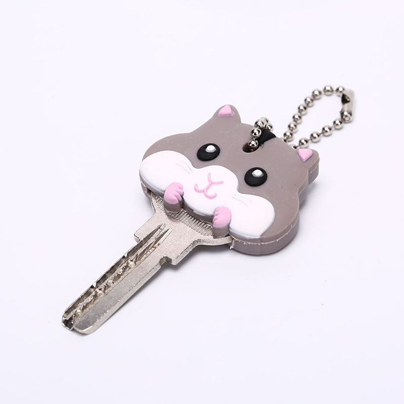 Silicone Key Ring Cap Head Cover Lovely Animals Shape Key Case Shell ...