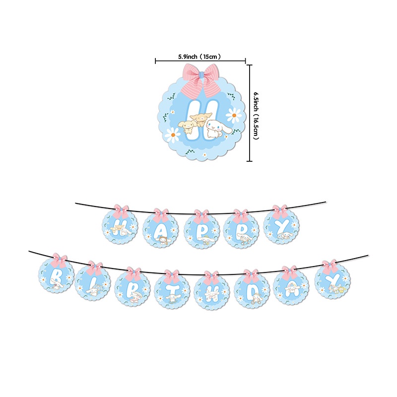 Kira Sanrio Cinnamoroll Theme kids birthday party decorations banner ...