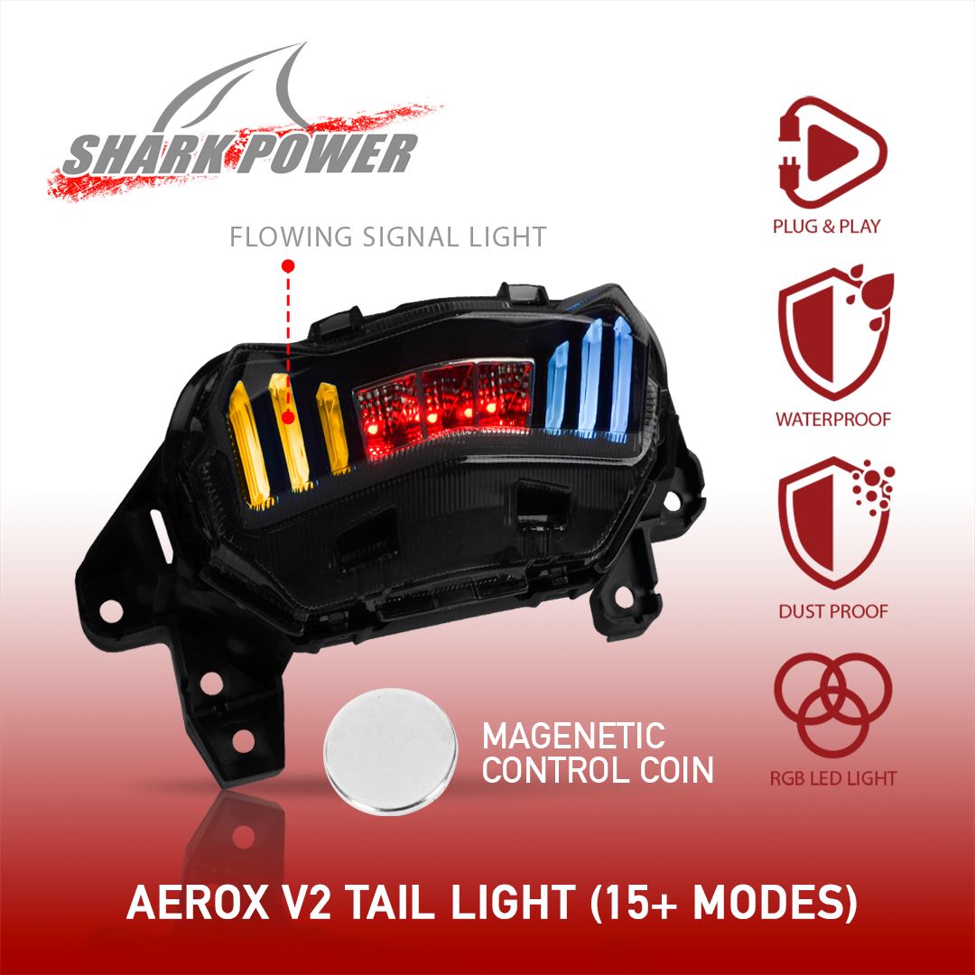 Aerox v2 Rear Tail Light RGB 15 Color Modes | Lazada PH