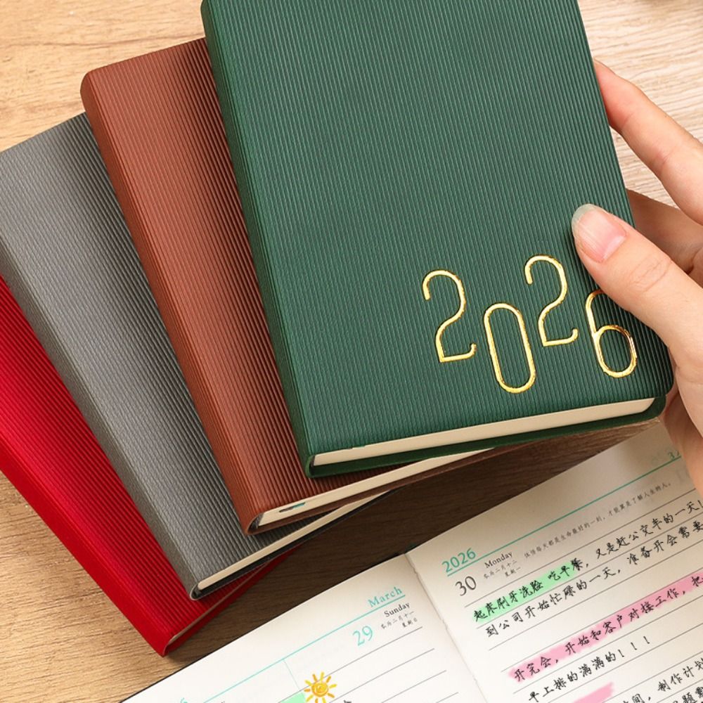 Diary Notepad English 2026 Schedule Planner Notepad Pu Small B6 ...
