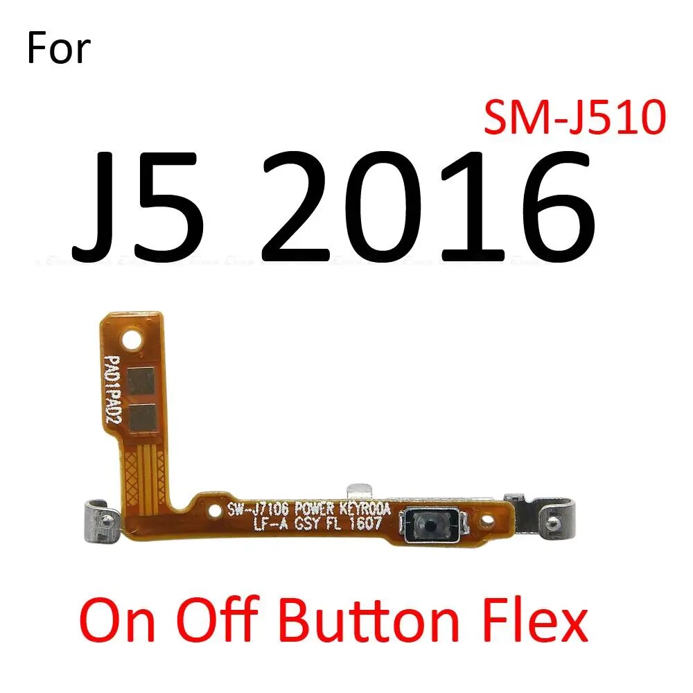 New Mute Switch Power Key Ribbon Repair Part For Samsung Galaxy J3 J5 ...