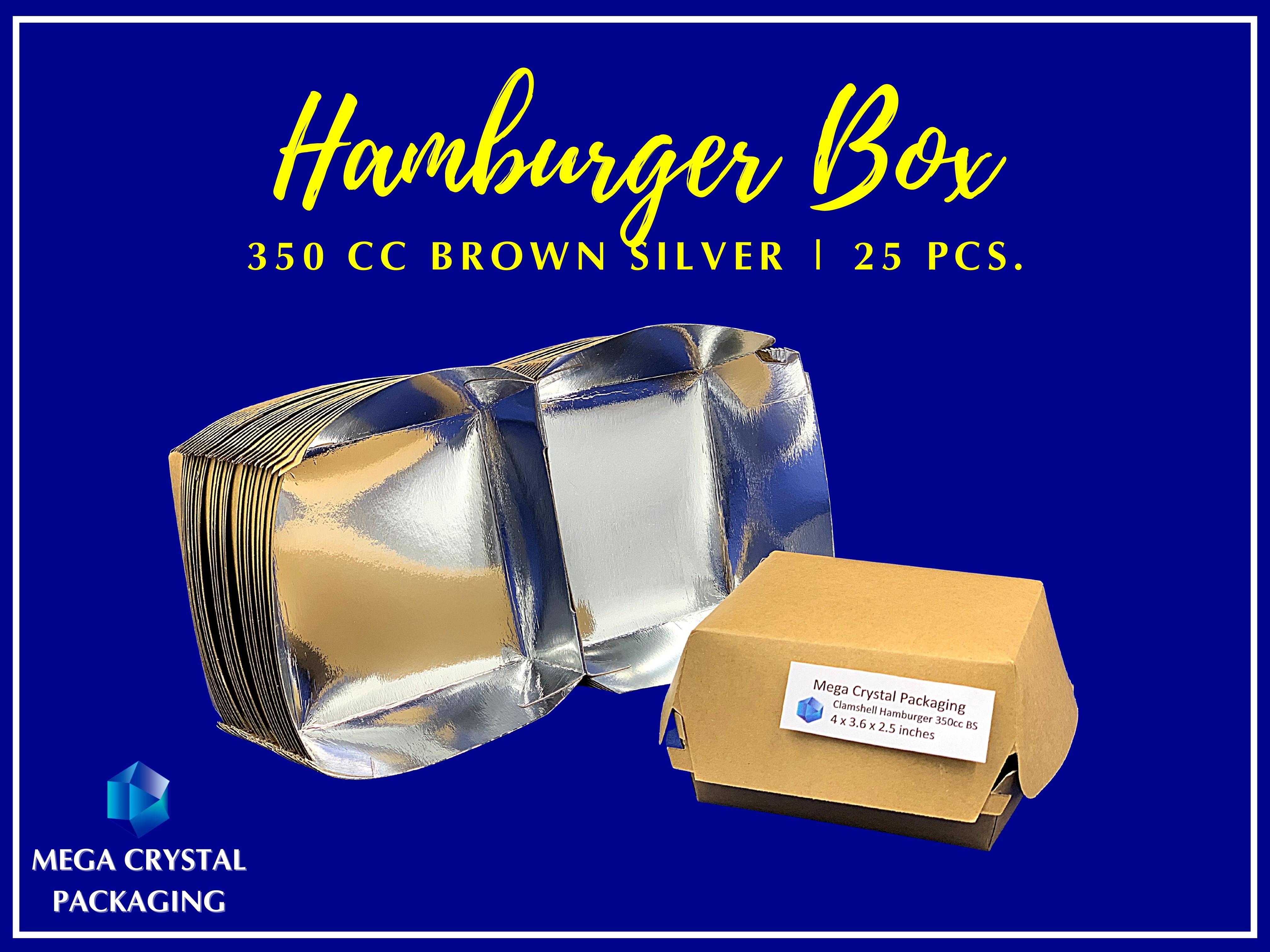 Hamburger Box Brown Silver [ 25 pcs. Per Pack ] / Hamburger Box ...