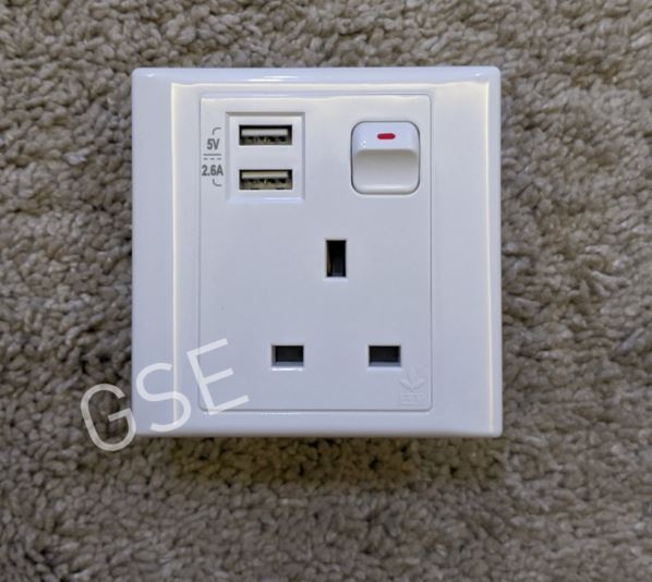 FYM Premium Single 13A Wall Power Socket Outlet with USB Port | Lazada ...