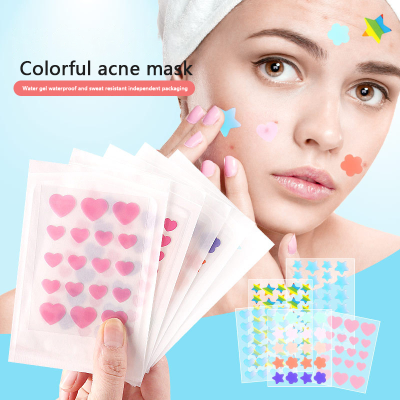 18/20/24/28/36 Pcs Star Pimple Coloful Acne Patch Invisible Acne ...
