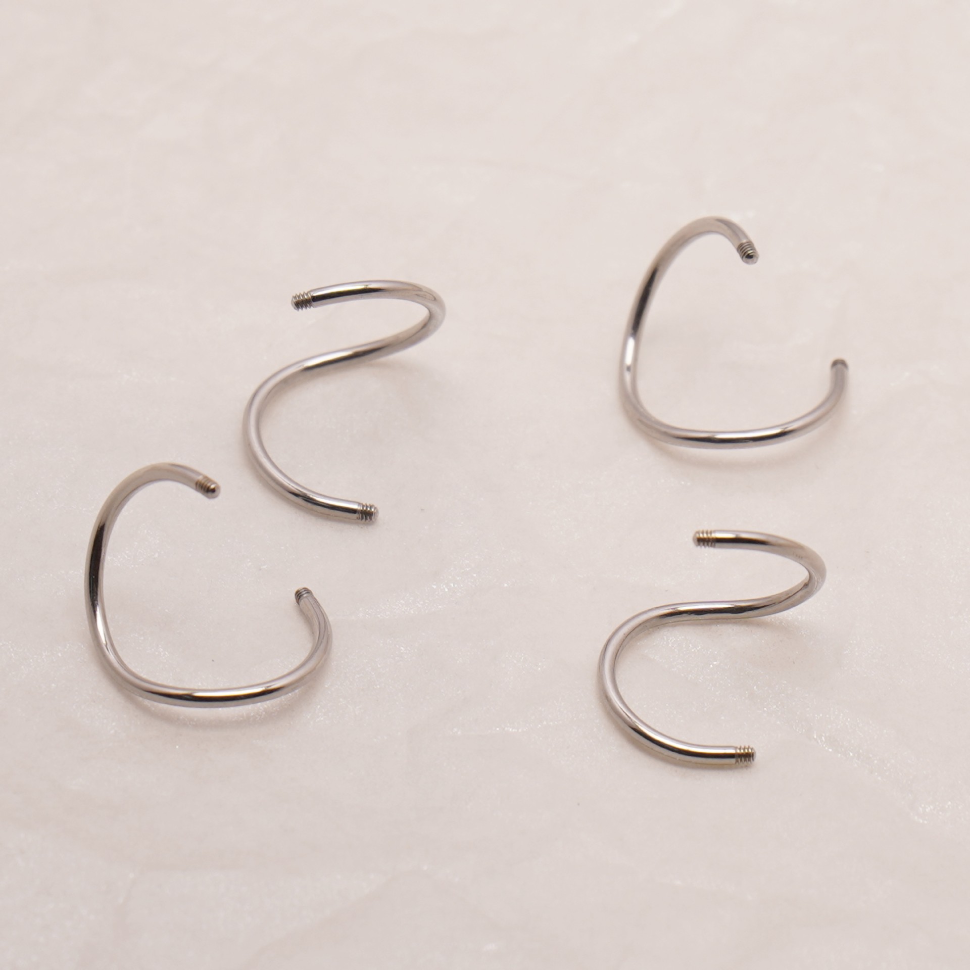 S-bar lip ring S-shaped replacement rod S-shaped lip nail rod stainless ...