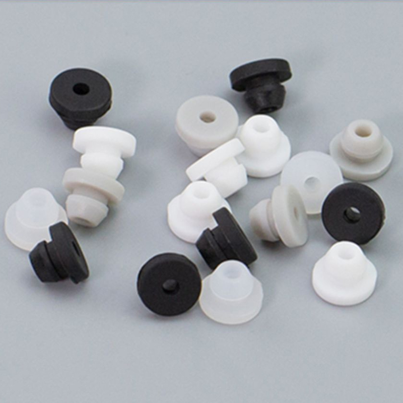 Hollow Snap-On Hole Plugs Black Silicone Rubber Snap-On Grommet Plug ...
